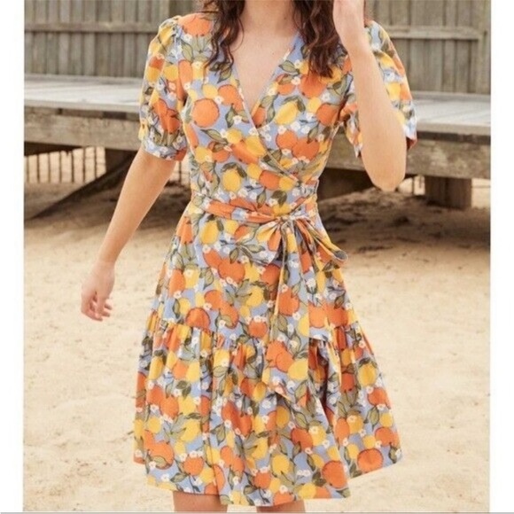 Princess Highway | Dresses | Princess Highway Citrus Fruit Puff Sleeve ...